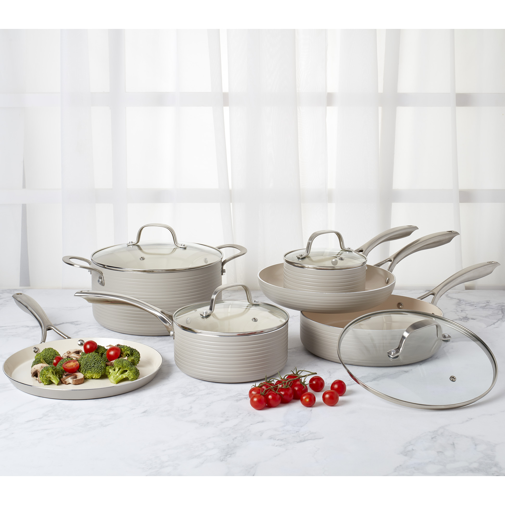 10-Piece Non-Stick Cookware Set, Monaco White | Denmark Tools for Cooks