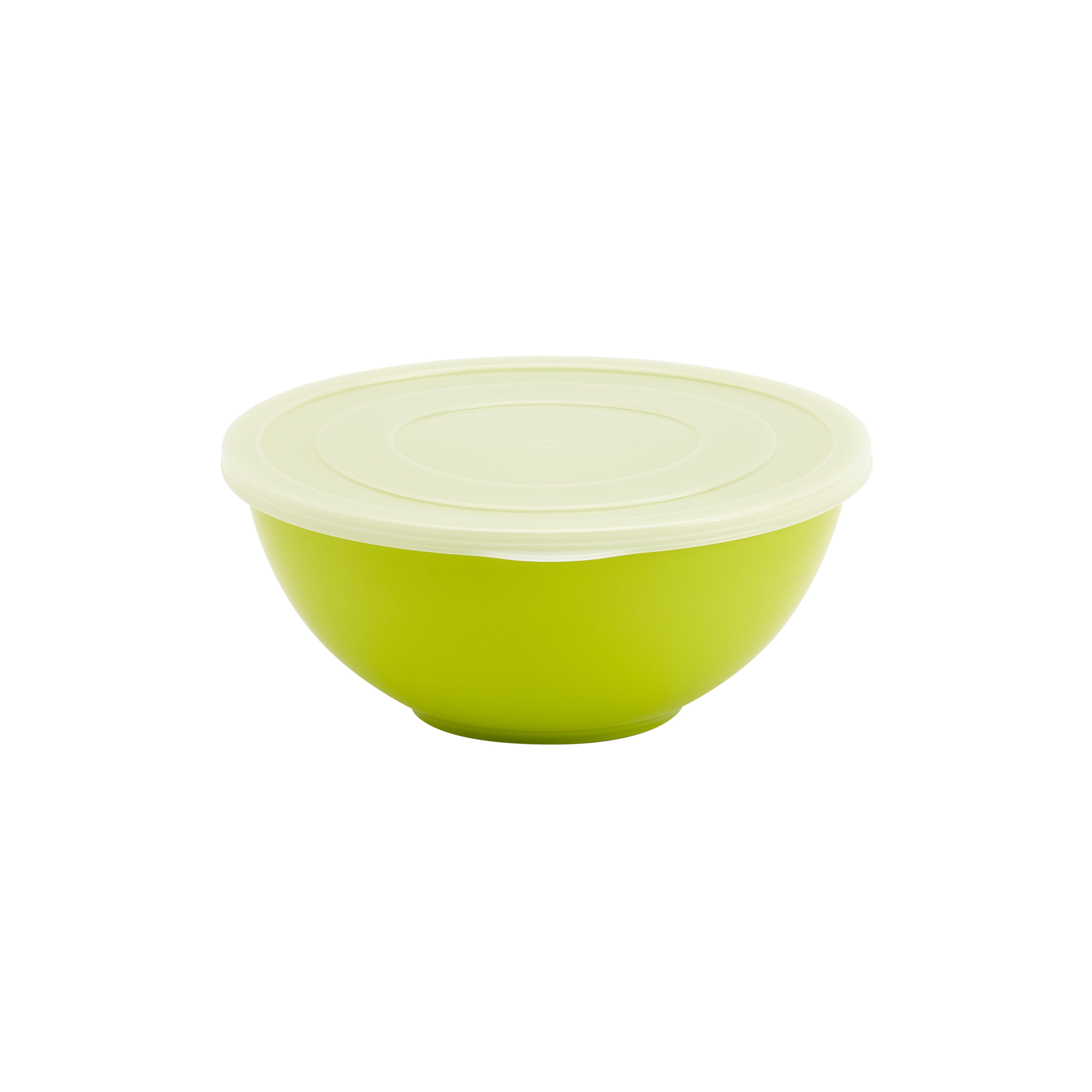 Plastic Bowls with Lids, 6 Piece Set, Rainbow Colors | Basic Essentials